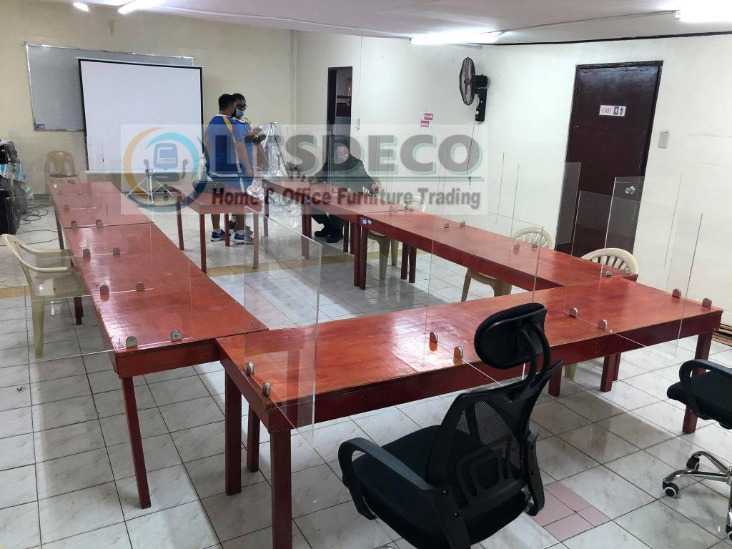 acrylic barrier office partition, Furniture & Home Living, Office ...