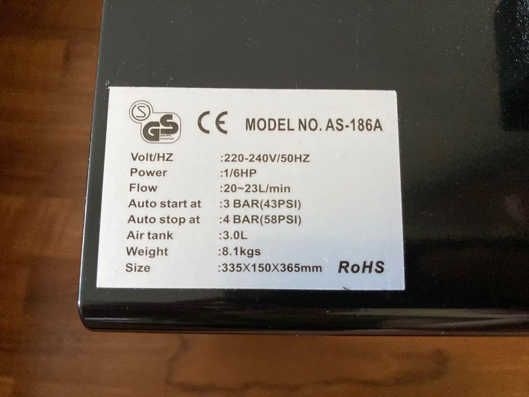 Airbrush Compressor (Fengda AS-186A), Hobbies & Toys, Stationery ...