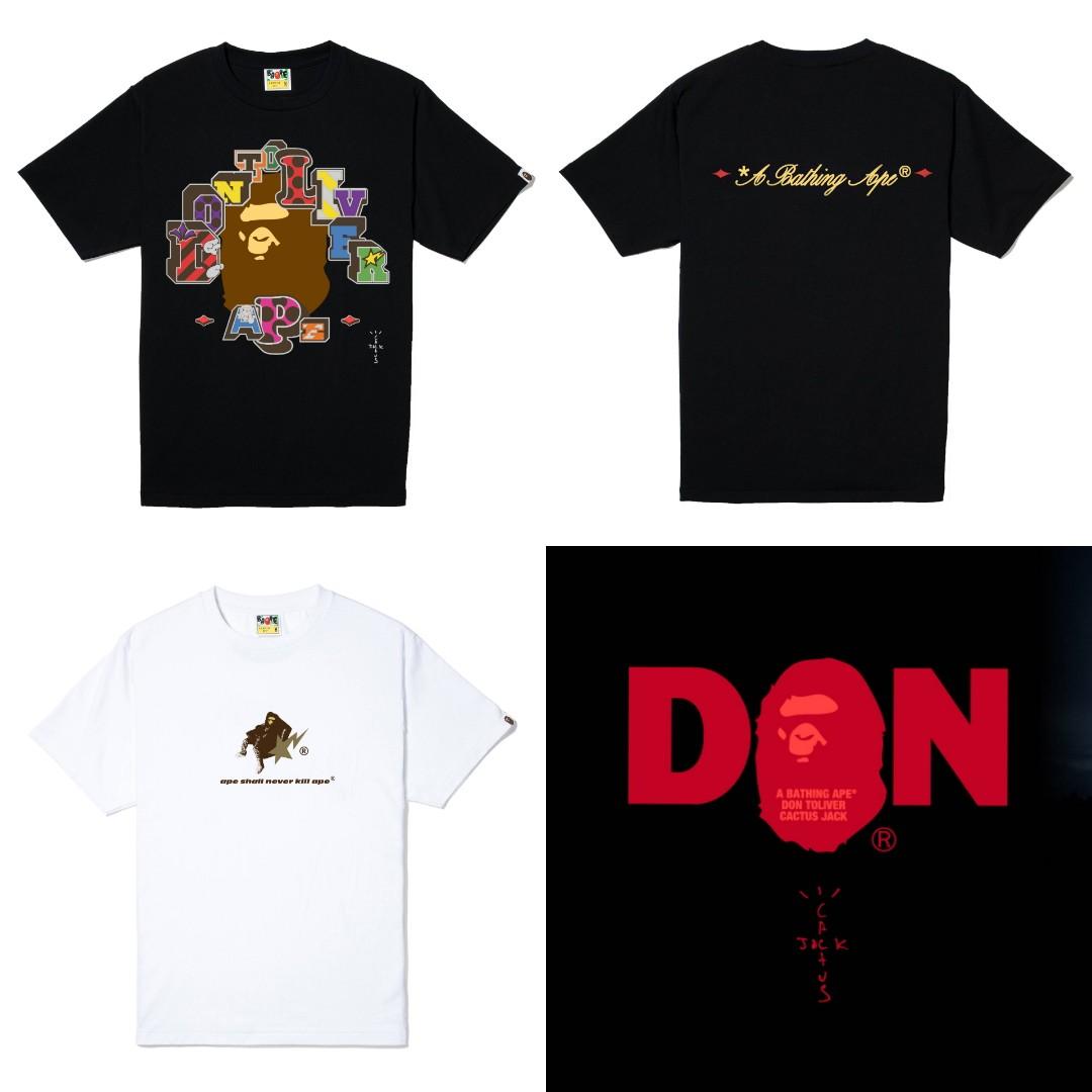 Bape x Cactus Jack Don Toliver Tee, Men's Fashion, Tops & Sets, Tshirts ...