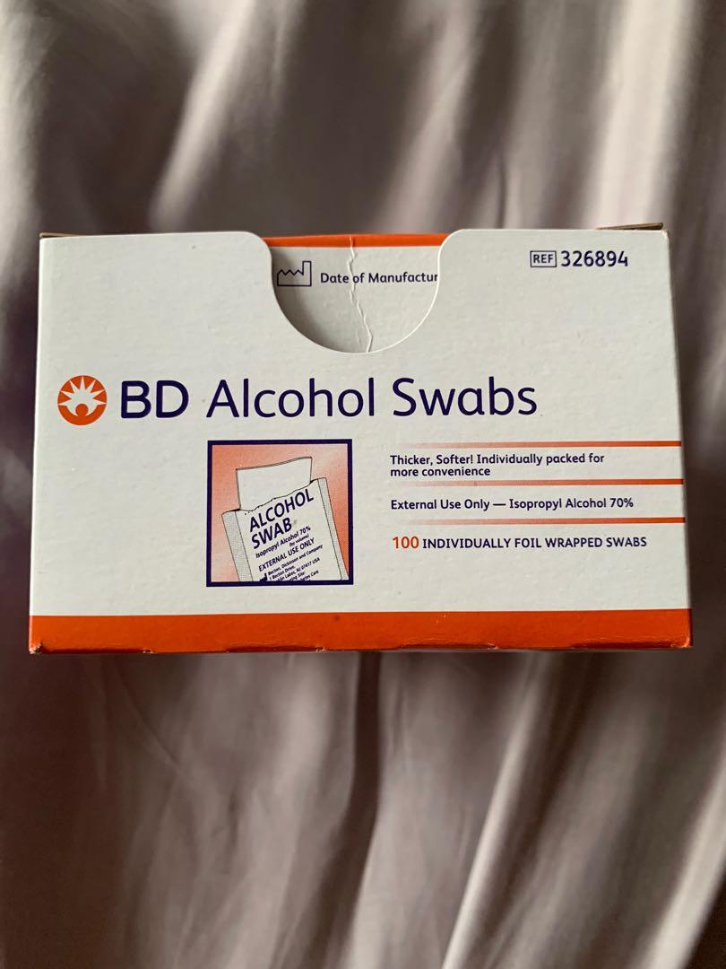 BD alcohol swabs 76 pcs, Babies & Kids, Bathing & Changing, Diapers ...