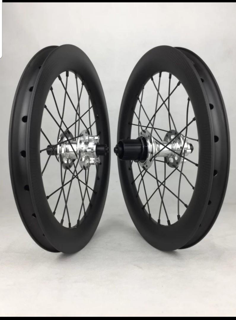 Birdy Carbon 406 Disc Brake Wheelset + Ridea Hubs, Sports Equipment ...