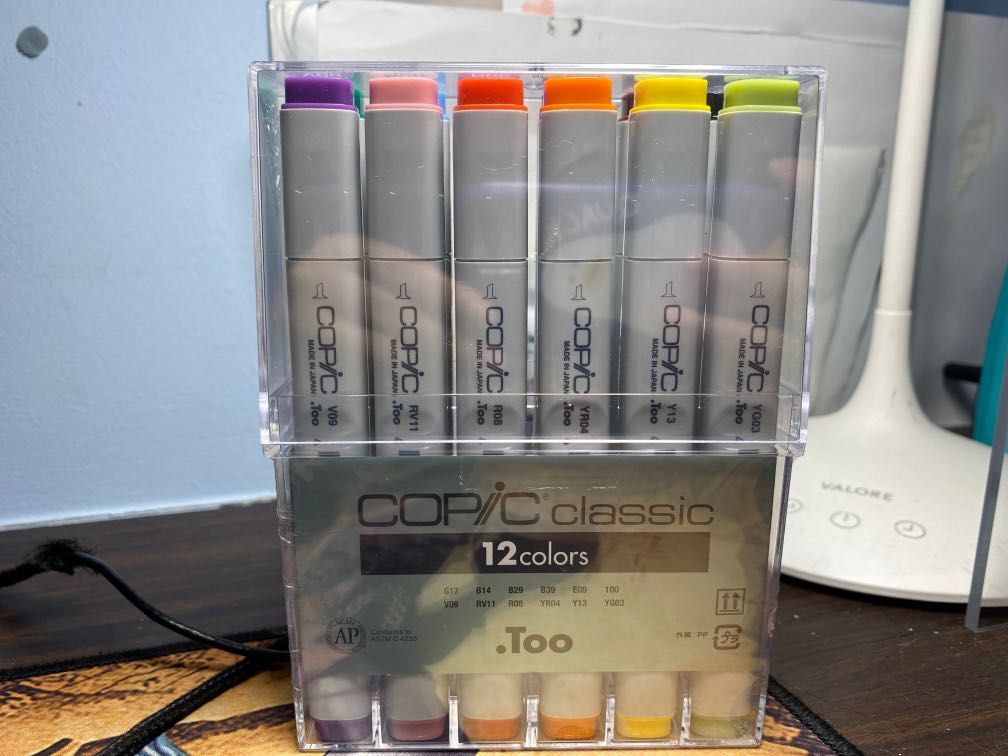 Brand New Copic Classic 12 Colors Set, Hobbies & Toys, Stationery ...