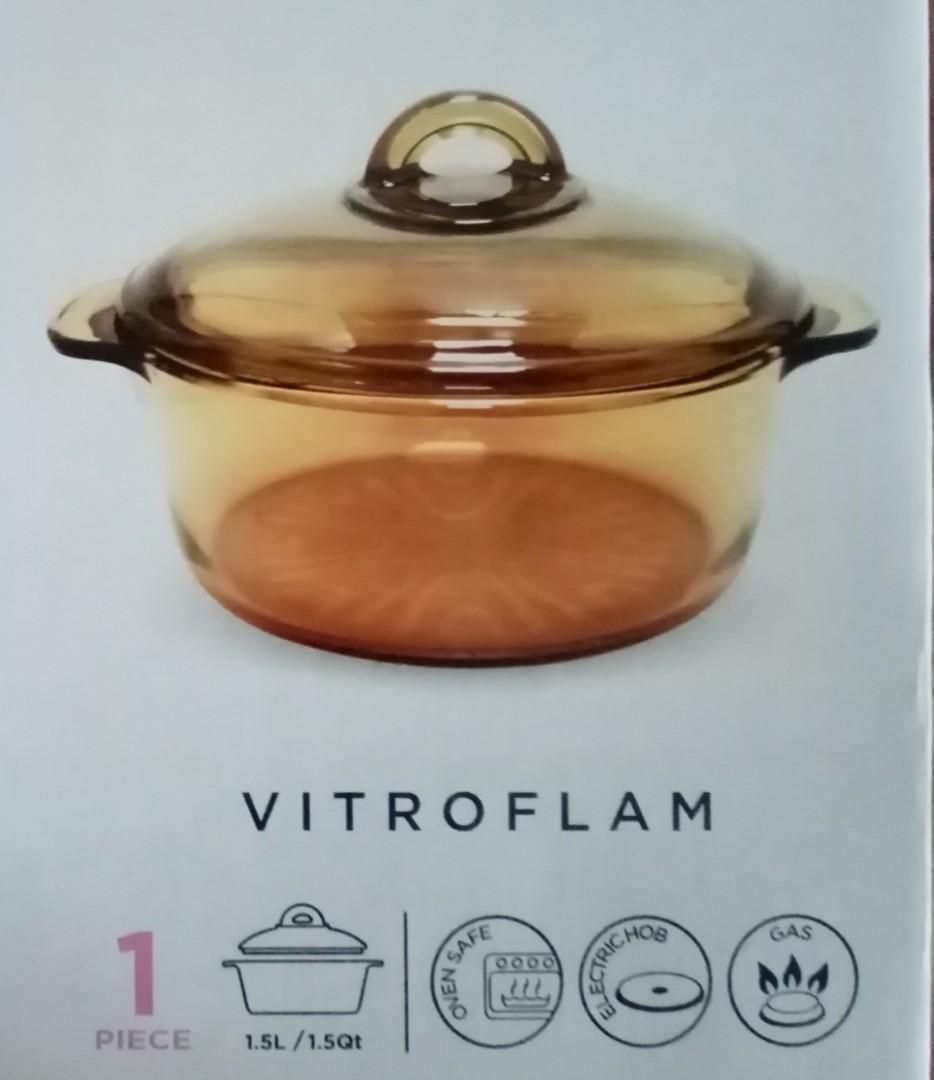 BRAND NEW LUMINARC VITROFLAM CASSEROLE (1.5L/1.5QT), Furniture & Home ...