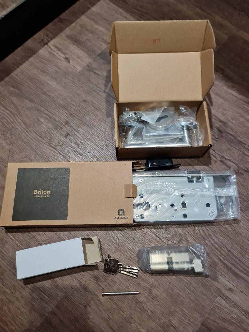 Briton Allegion Door Handle and Lock Set, Furniture & Home Living ...