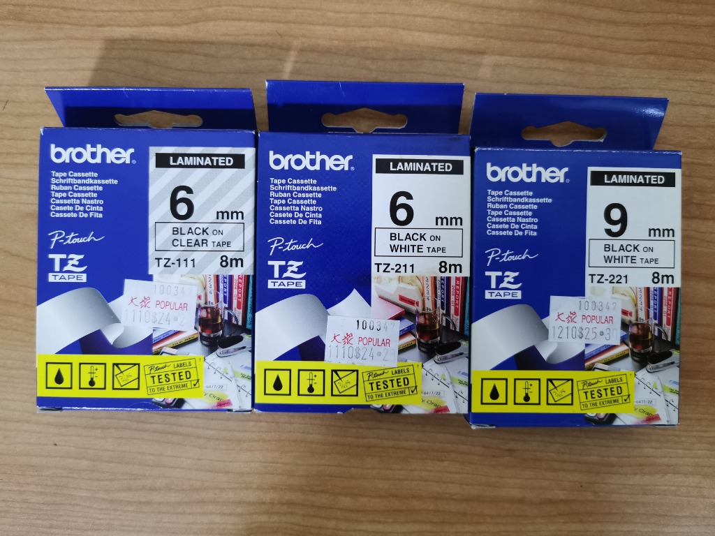 Brother Label Machine Laminated Tape Cassette, Computers & Tech ...