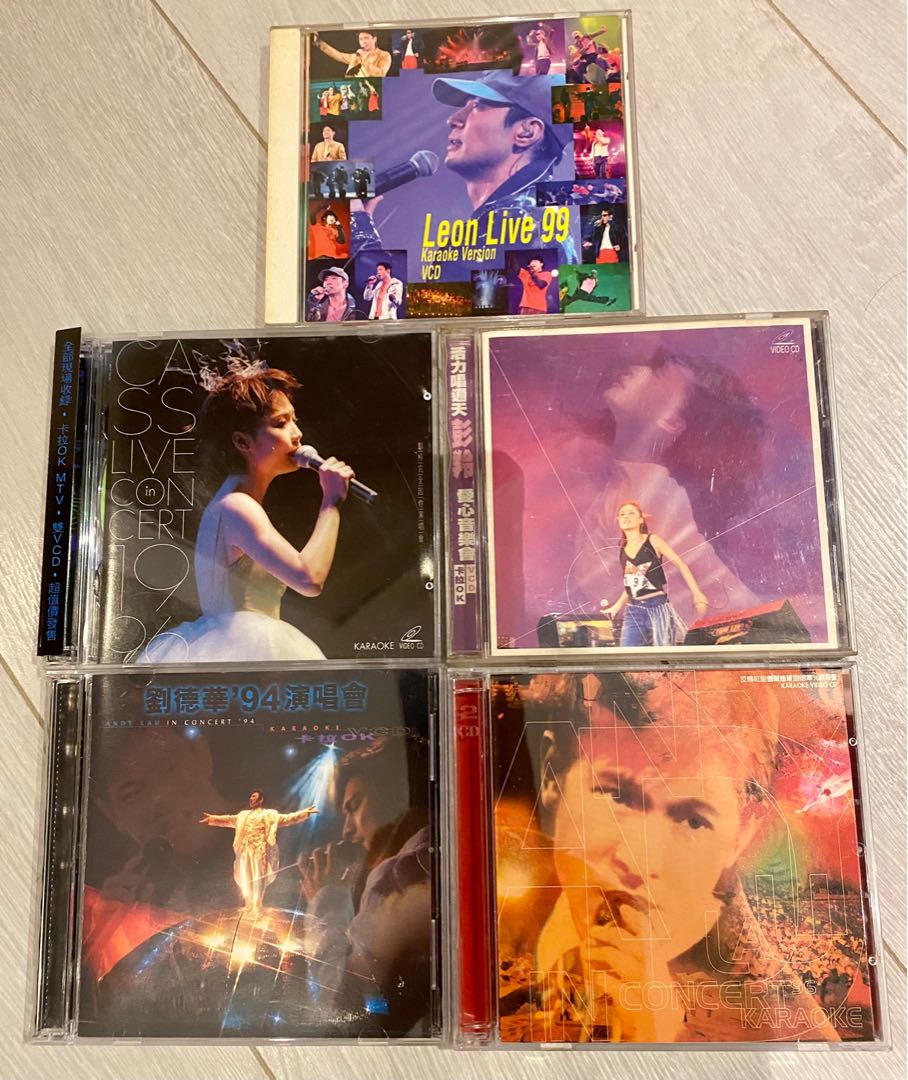 彭羚、黎明、劉德華 Cass Pang, Leon Lai, Andy Lau Live VCD x 5 從沒有推出過 DVD or Blu ...