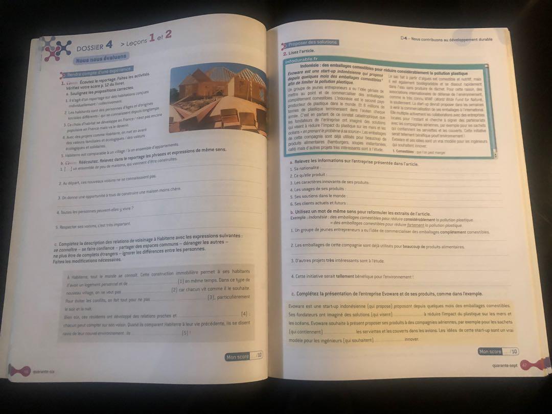 Cosmopolite 3 (French B1 Level) book and activity book, Hobbies & Toys ...