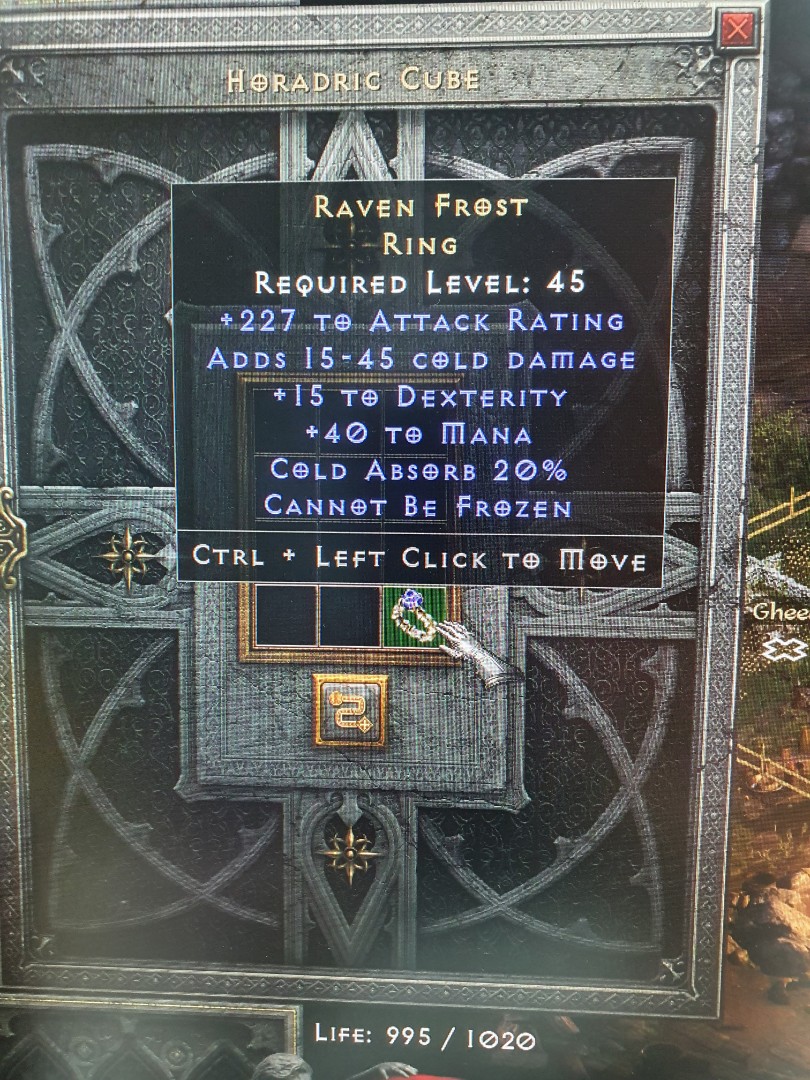 D2R - Unique Raven Frost Ring!, Video Gaming on Carousell