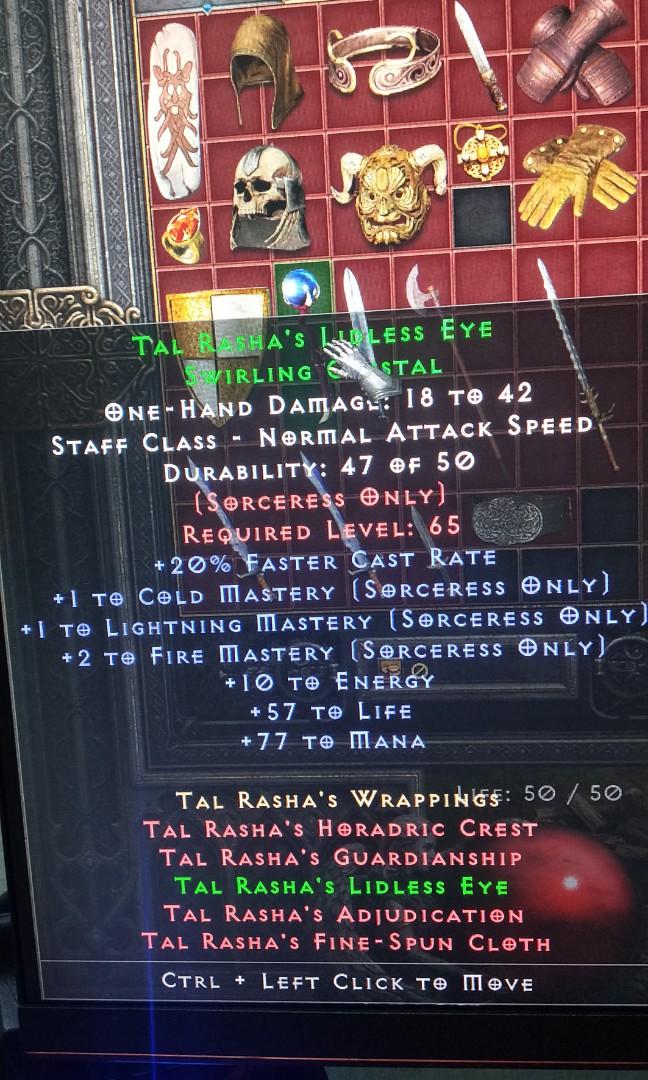 D2R tal rasha lidless eye, Hobbies & Toys, Toys & Games on Carousell