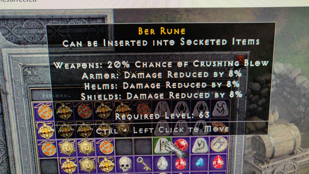 Diablo 2 Ber rune, Video Gaming, Video Game Consoles, Others on Carousell