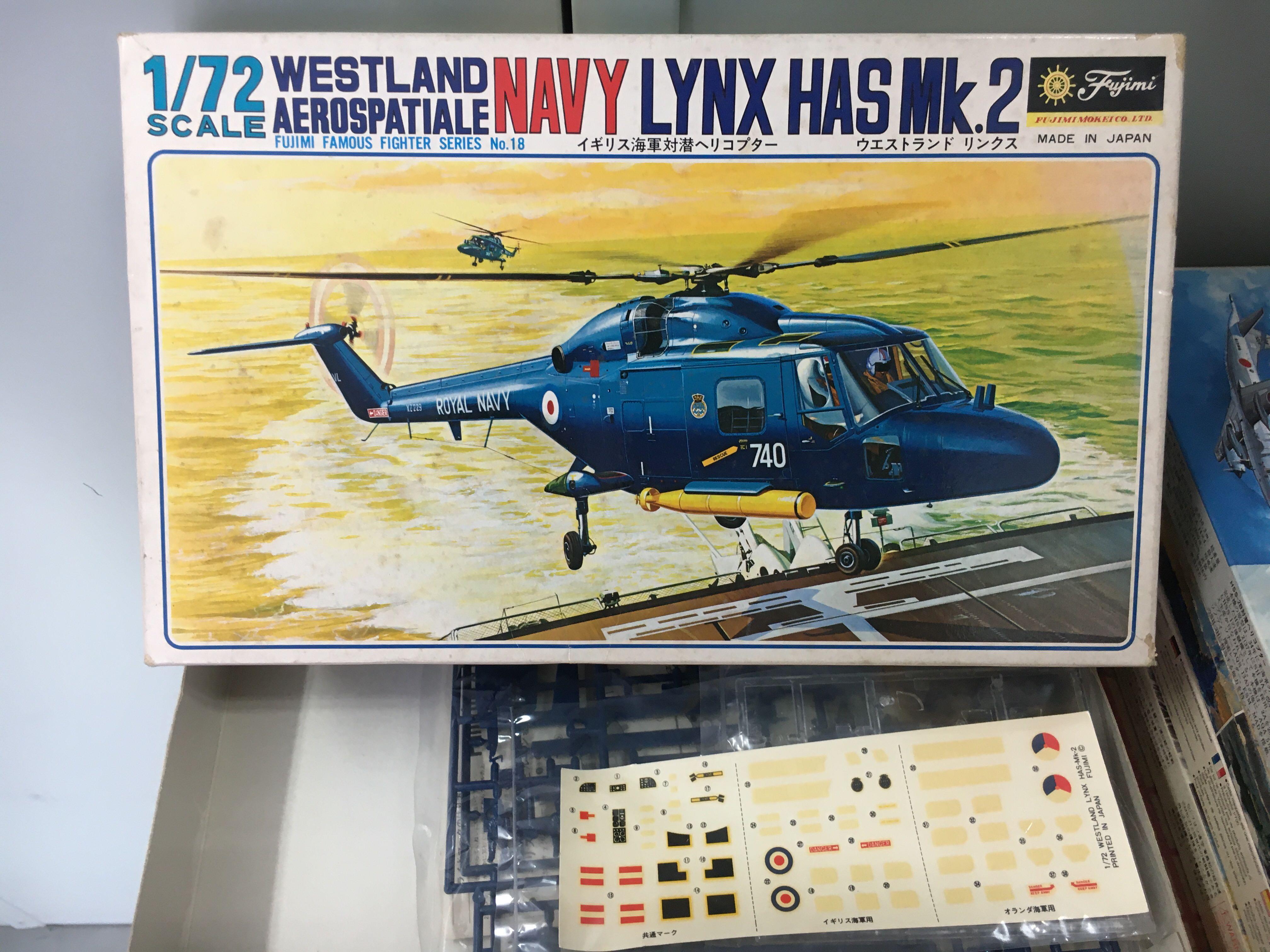 Fujimi 1/72 Westland Aerospace Navy LYNX HAS Mk.2, 興趣及遊戲, 玩具 & 遊戲類 - Carousell