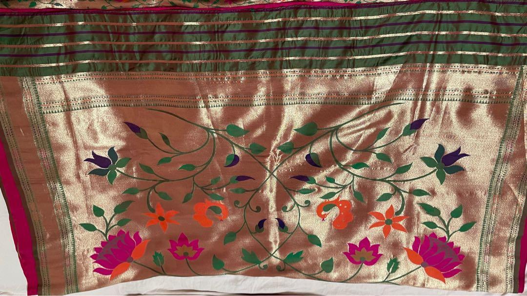 Full Tissue Paithani Saree with Blouse, Women's Fashion, Dresses & Sets ...