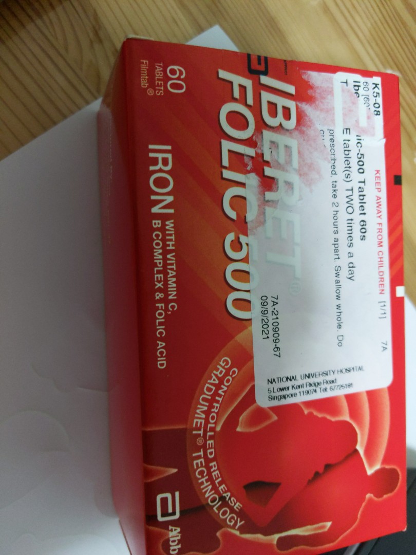 I beret folic 500, Health & Nutrition, Health Supplements, Vitamins ...