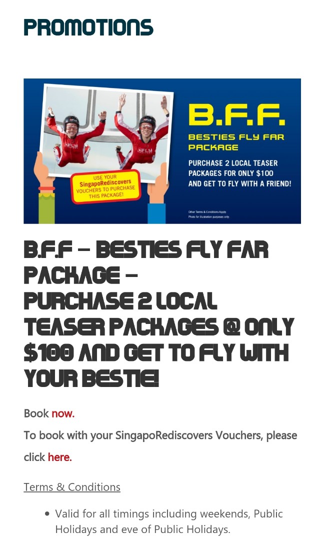 IFly ticket - one pair for $75, Tickets & Vouchers, Local Attractions ...