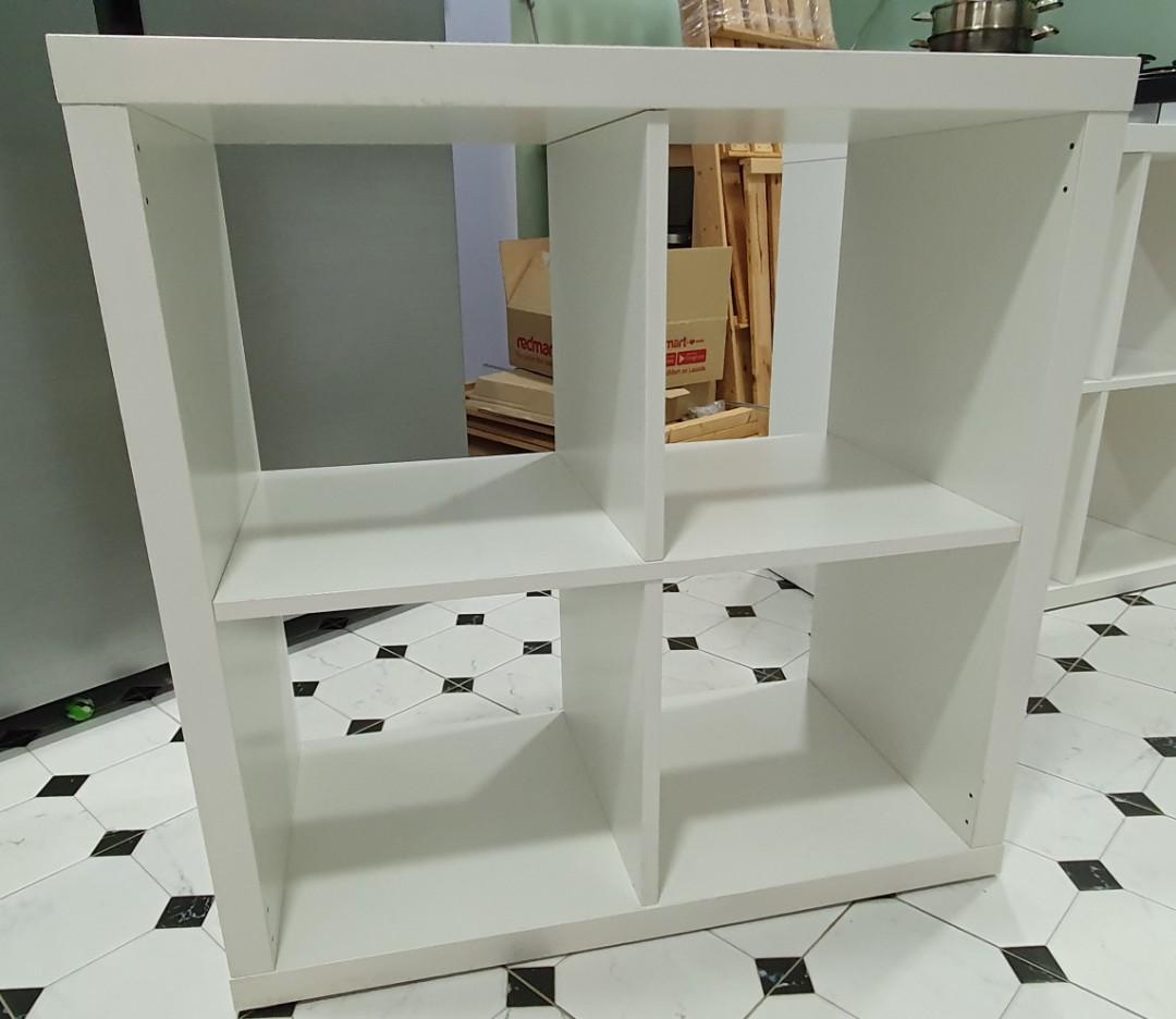 Ikea Kallax Shelf (white 2x2, two pcs), Furniture & Home Living ...