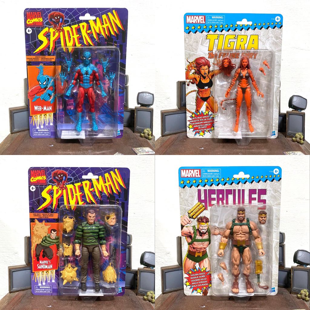 [In hand] Hasbro Marvel Legends Sandman, Tigra, Hercules and Spiderman ...