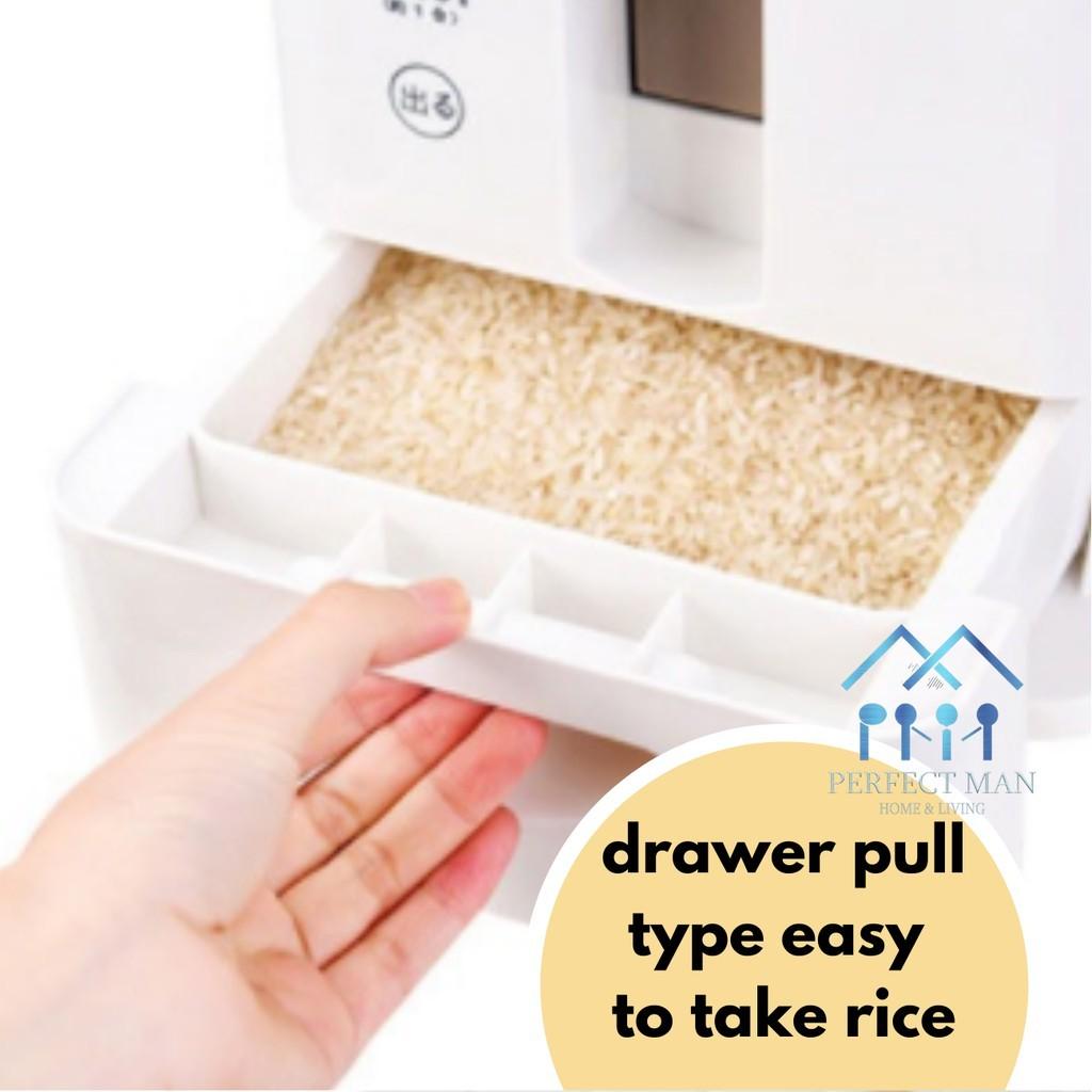 Japanese rice dispenser 6kg/12kg storage container, Furniture & Home ...