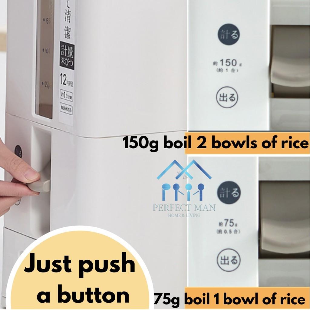Japanese rice dispenser 6kg/12kg storage container, Furniture & Home ...