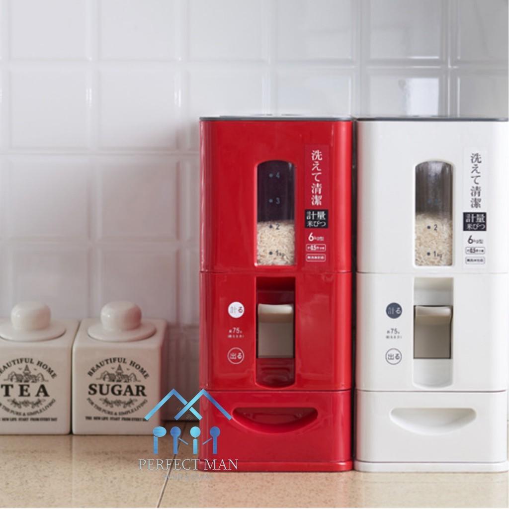 Japanese rice dispenser 6kg/12kg storage container, Furniture & Home ...