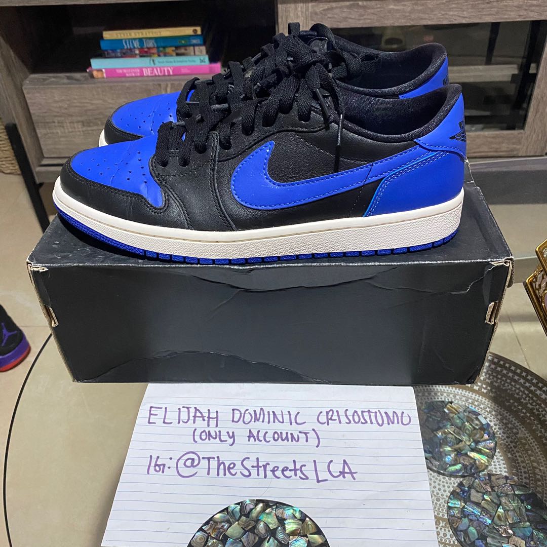 Jordan 1 Low “Royal” OG, Men's Fashion, Footwear, Sneakers on Carousell