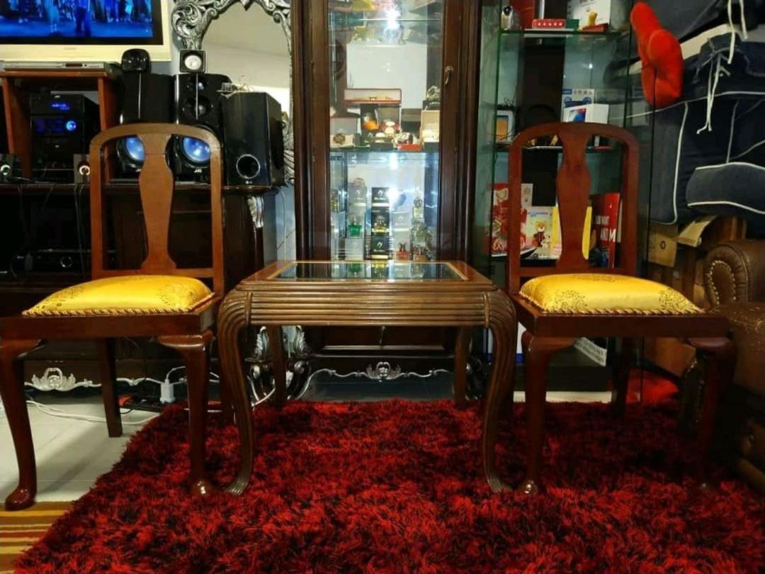 KERUSI KAYU SOLID KLASIK, Furniture & Home Living, Furniture, Chairs on ...