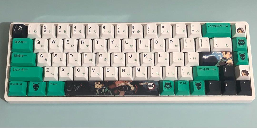 Kimetsu no Yaiba Tanjiro Keycaps Set for Mechanical Keyboards ...