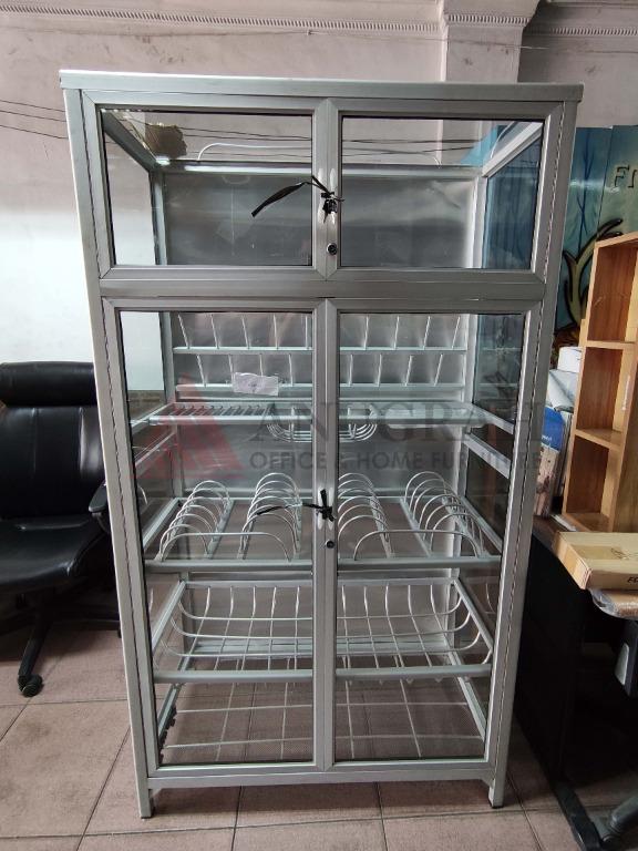Lemari Rak Piring Dapur Full Aluminium Kotak Model 2 Pintu, Perabotan ...