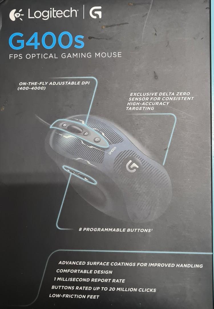 LOGITECH G400S OPTICAL WIRED GAMING MOUSE- 4000 DPI DELTA ZERO OPTICAL ...