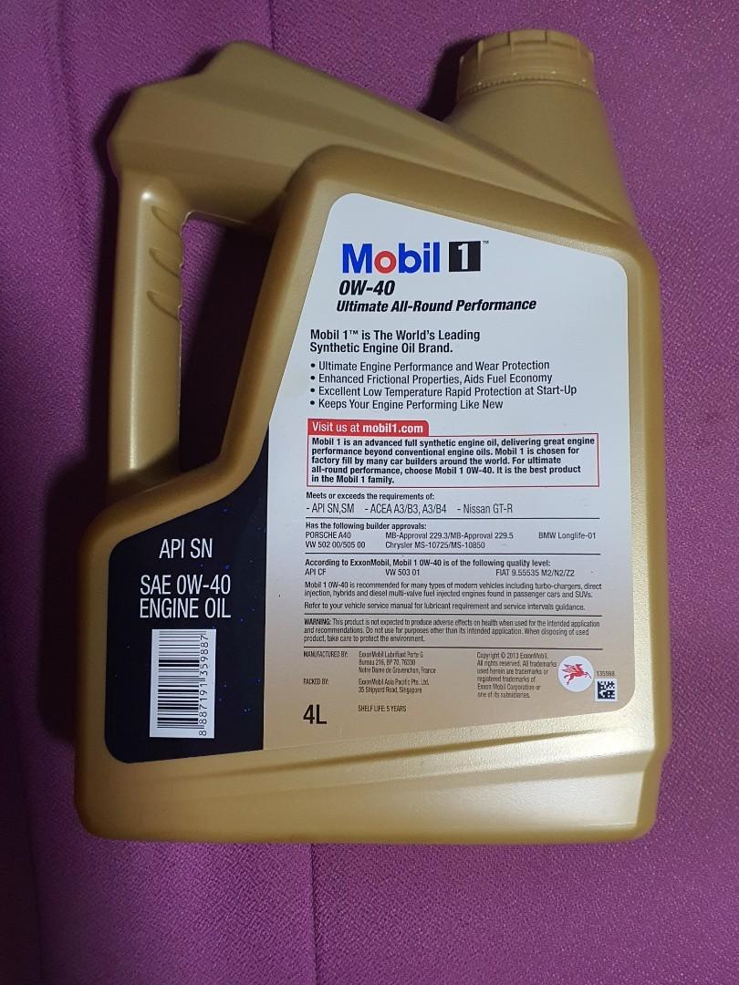 Mobil 1 Gold, Car Accessories, Car Workshops & Services on Carousell