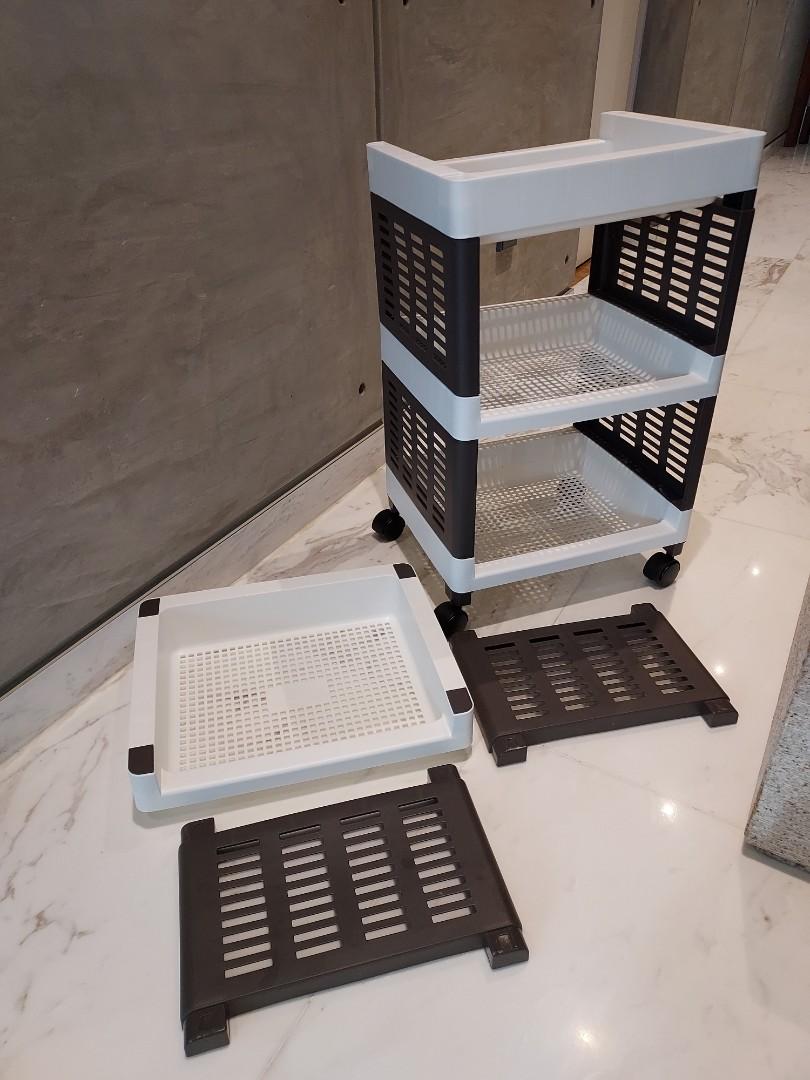 Movable Trolley Racks (4 tiers), Furniture & Home Living, Furniture ...