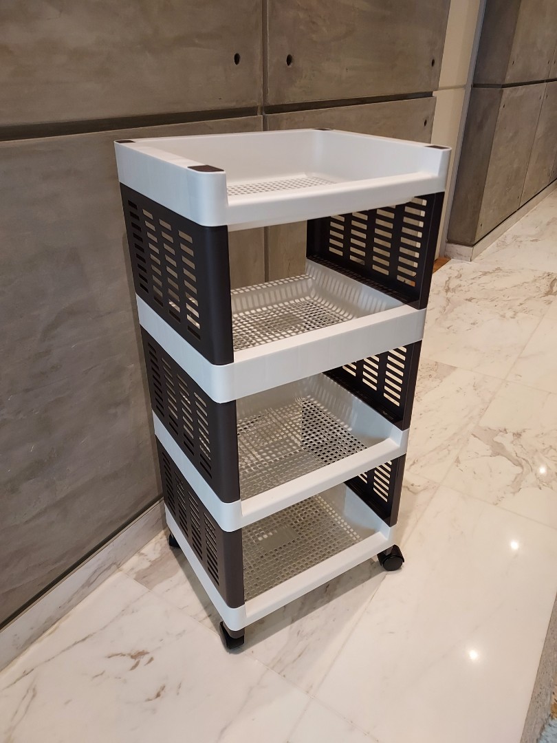 Movable Trolley Racks (4 tiers), Furniture & Home Living, Furniture ...