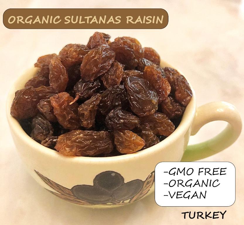 Javs Cook - Organic "Sultanas" Raisin (Turkey) 200g, Dried Fruits ...