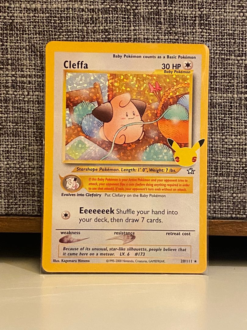Pokemon 25th Celebrations Cleffa, 興趣及遊戲, 玩具 & 遊戲類 - Carousell