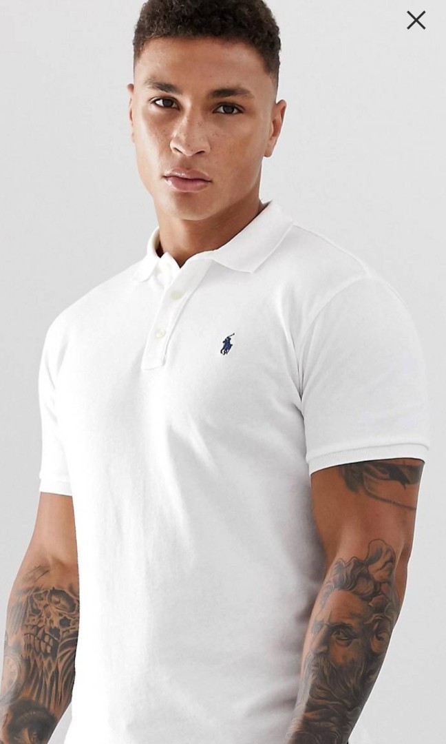 Polo Ralph Lauren Player Logo Towelling Polo, Men's Fashion, Tops & Sets, Tshirts & Polo Shirts ...