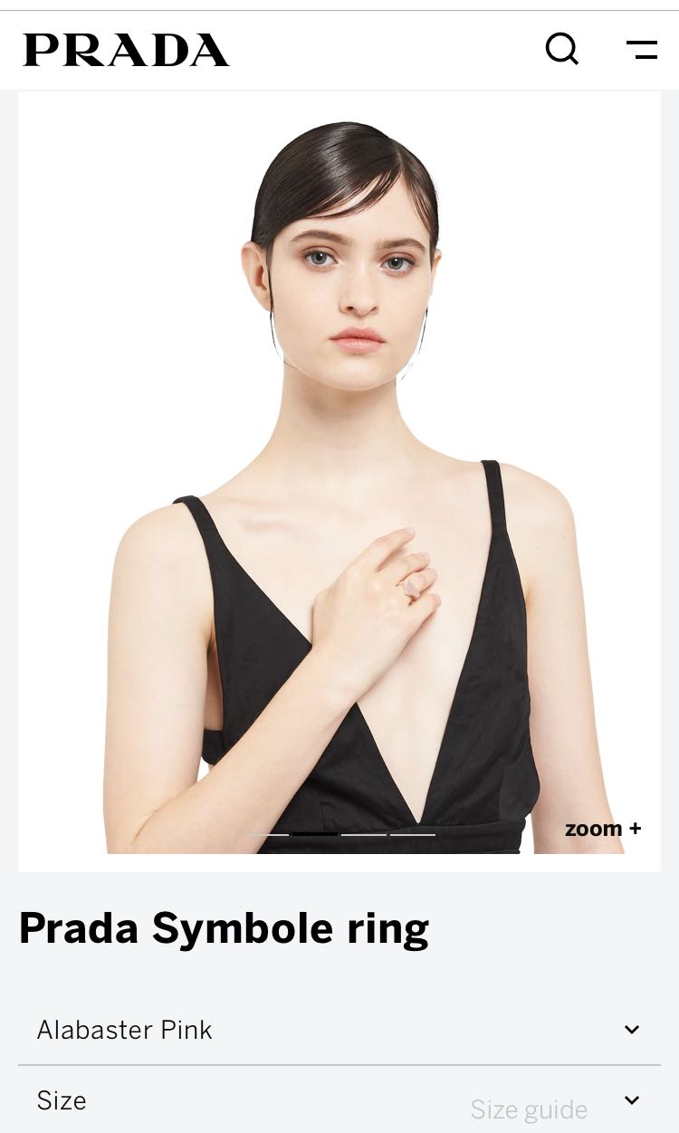 Prada pink symbole ring preorder, Women's Fashion, Jewelry & Organizers ...