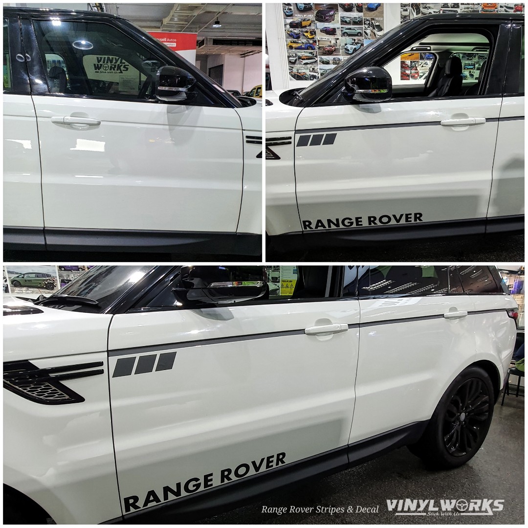 Range Rover Door Side Stripe & Decal Vinyl Sticker, Car Accessories ...