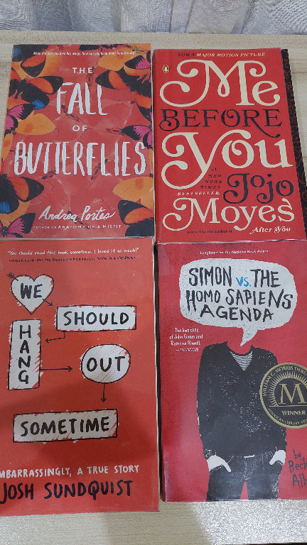 Red-Covered YA Books Set, Hobbies & Toys, Books & Magazines, Fiction ...