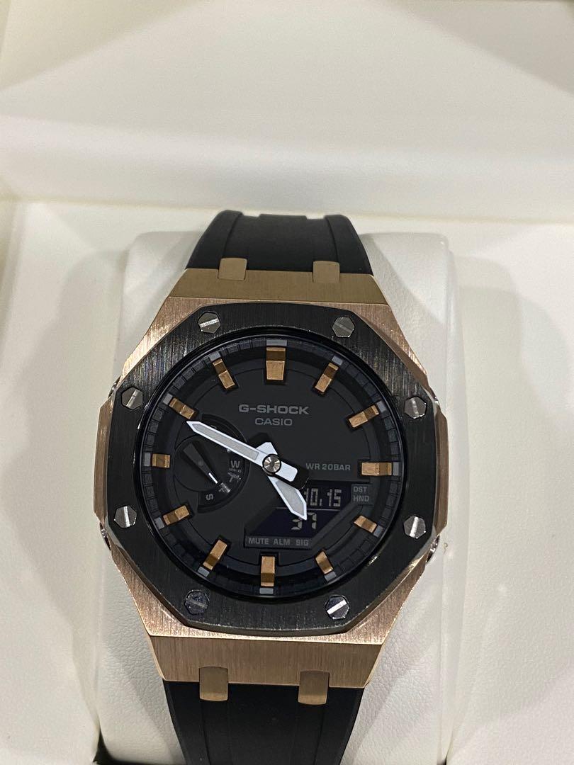 Rose gold lovers casioak mod ga2100 ga21110 ga-2110 ga-2100 custom mod ...