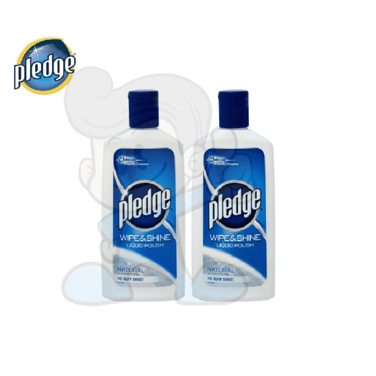 SCJ Pledge Wipe & Shine Natural Liquid Polish (2 x 500 mL), Furniture ...