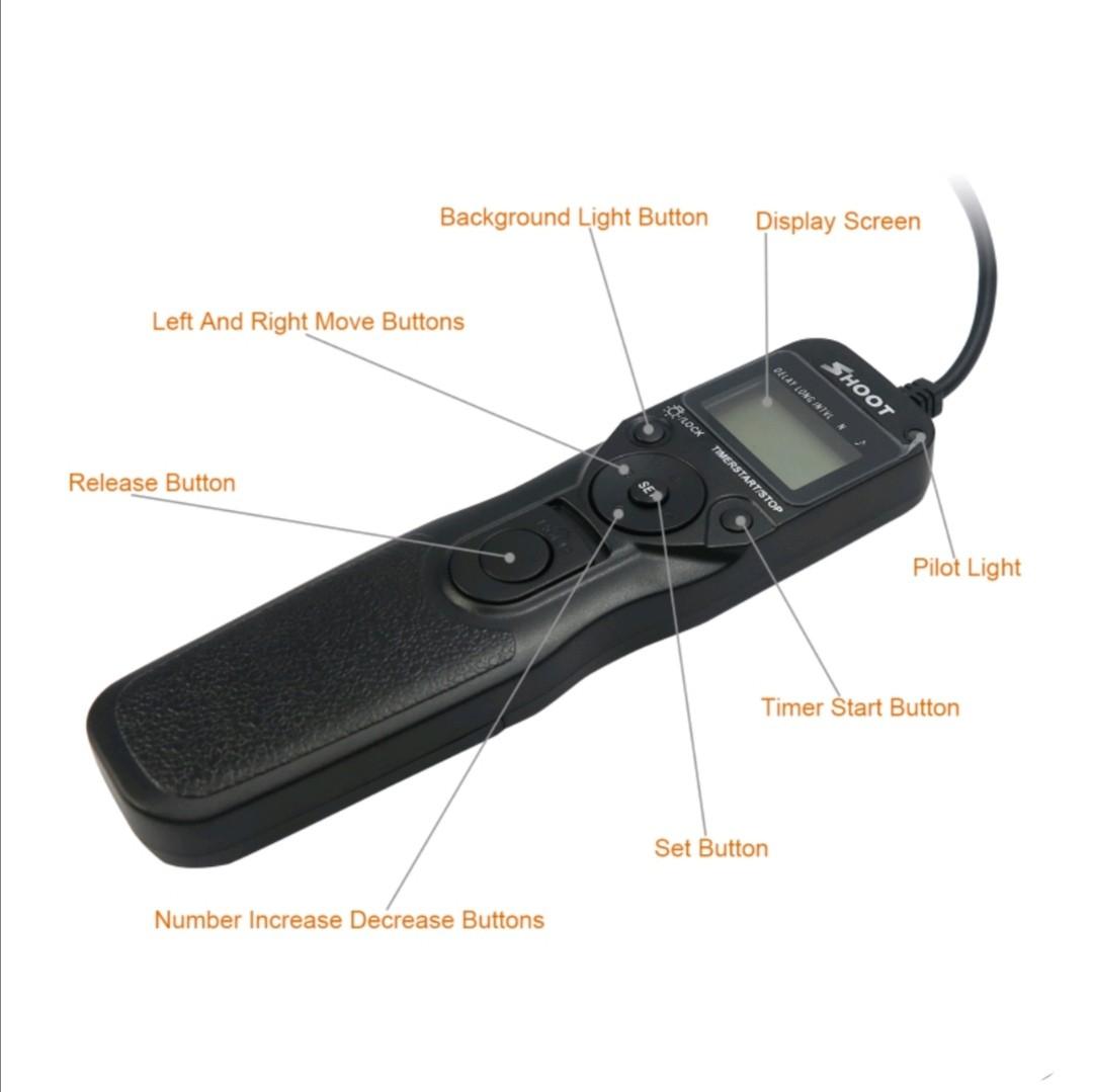 SHOOT Intervalometer Wired Remote Timer Shutter Release Intervalometer For Nikon MC-DC2 [ref ...