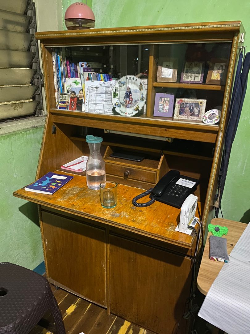 Study Table with Pull Out Chair, Furniture & Home Living, Office ...