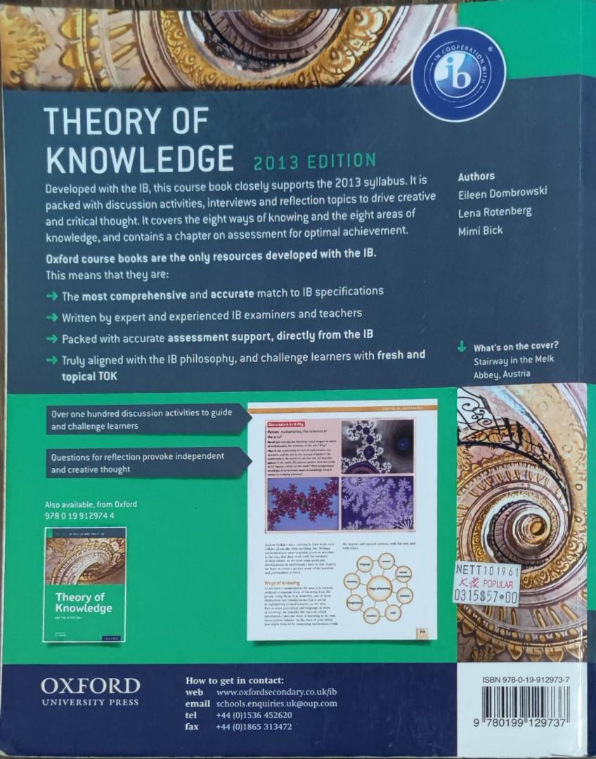 Theory Of Knowledge Oxford Ib Diploma Programme Hobbies And Toys