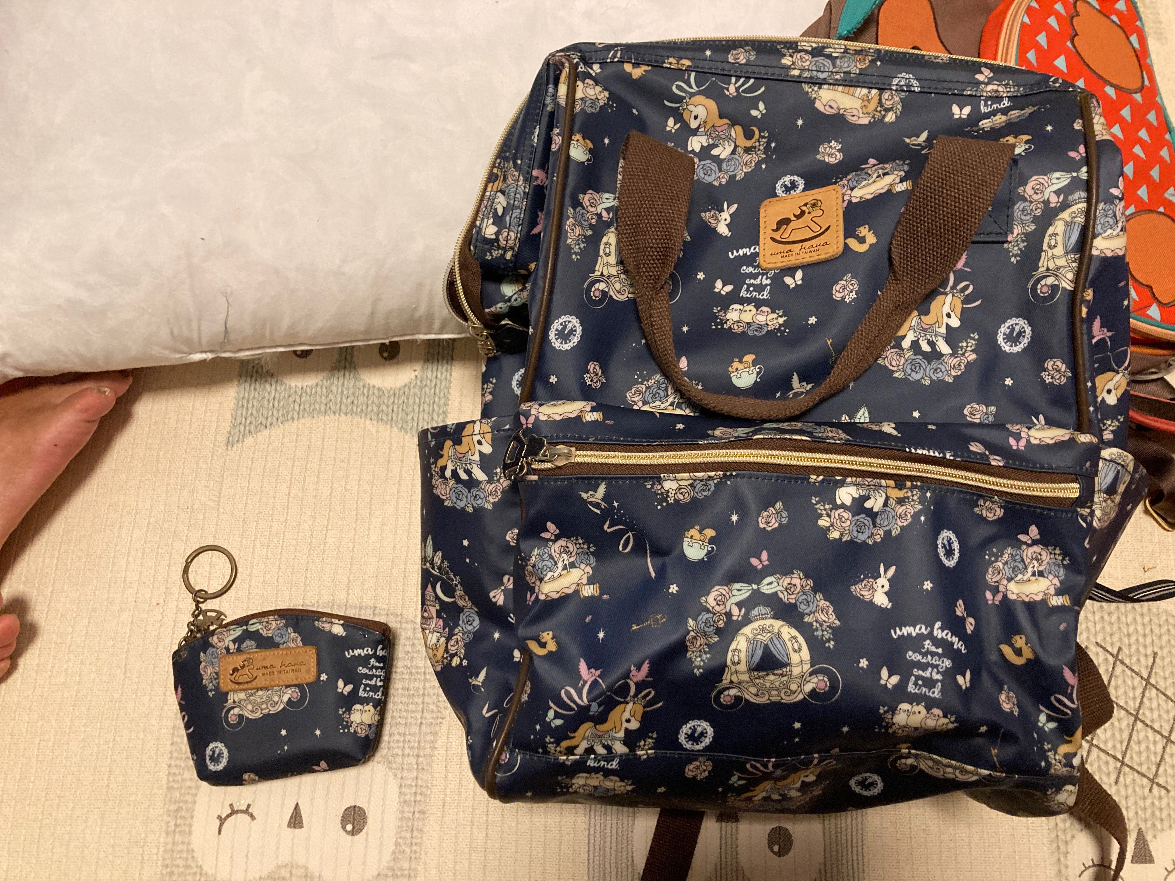 Uma kana matching wallet and mummy bag/ diaper bag/ backpack set, Women ...