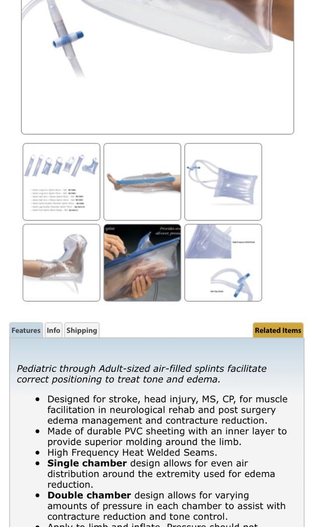 Urias air splints, Sports Equipment, Other Sports Equipment and ...