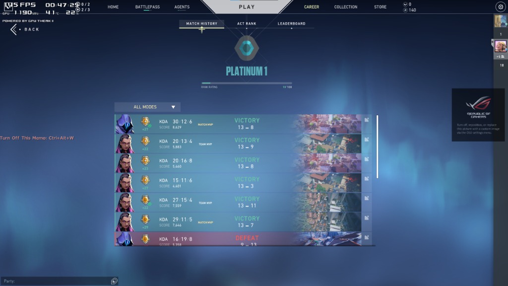 valorant platinum account / plat acc, Video Gaming, Gaming Accessories ...