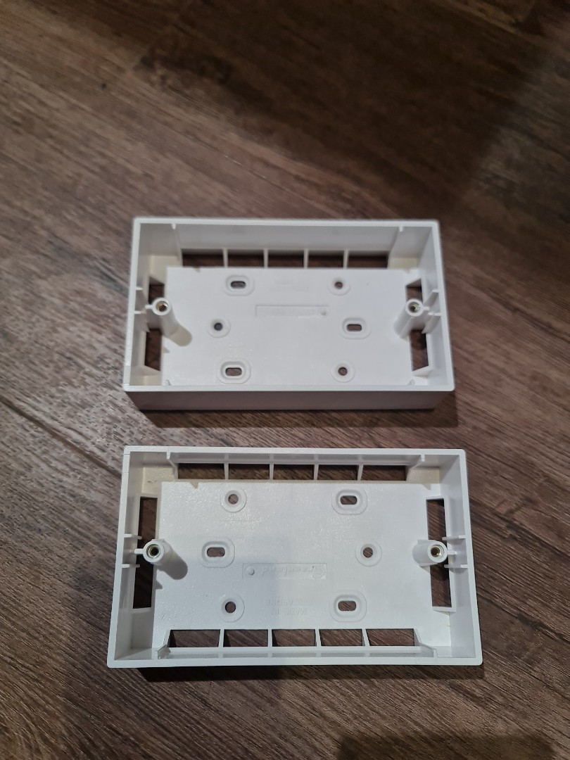 White Double Socket Surface Mounting Box, TV & Home Appliances ...