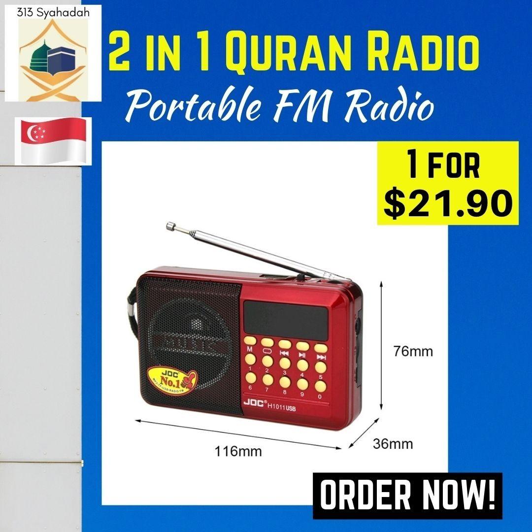 2 in 1 Quran Radio Portable FM Radio with 8GB Memory, Audio, Portable ...