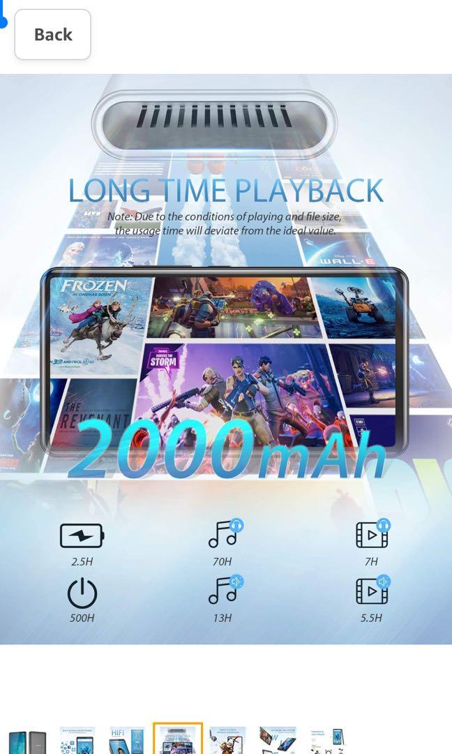 AGPTEK android mp4 player 6 inch 16GB Touch Screen MP3 Player Support ...