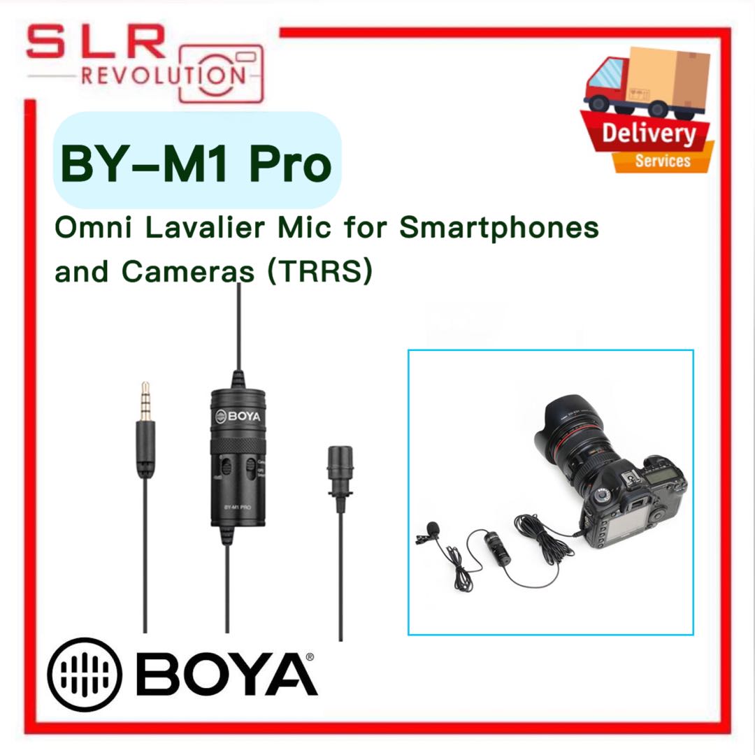 BOYA BY-M1 Pro Omni Lavalier Mic for Smartphones and Cameras (TRRS ...