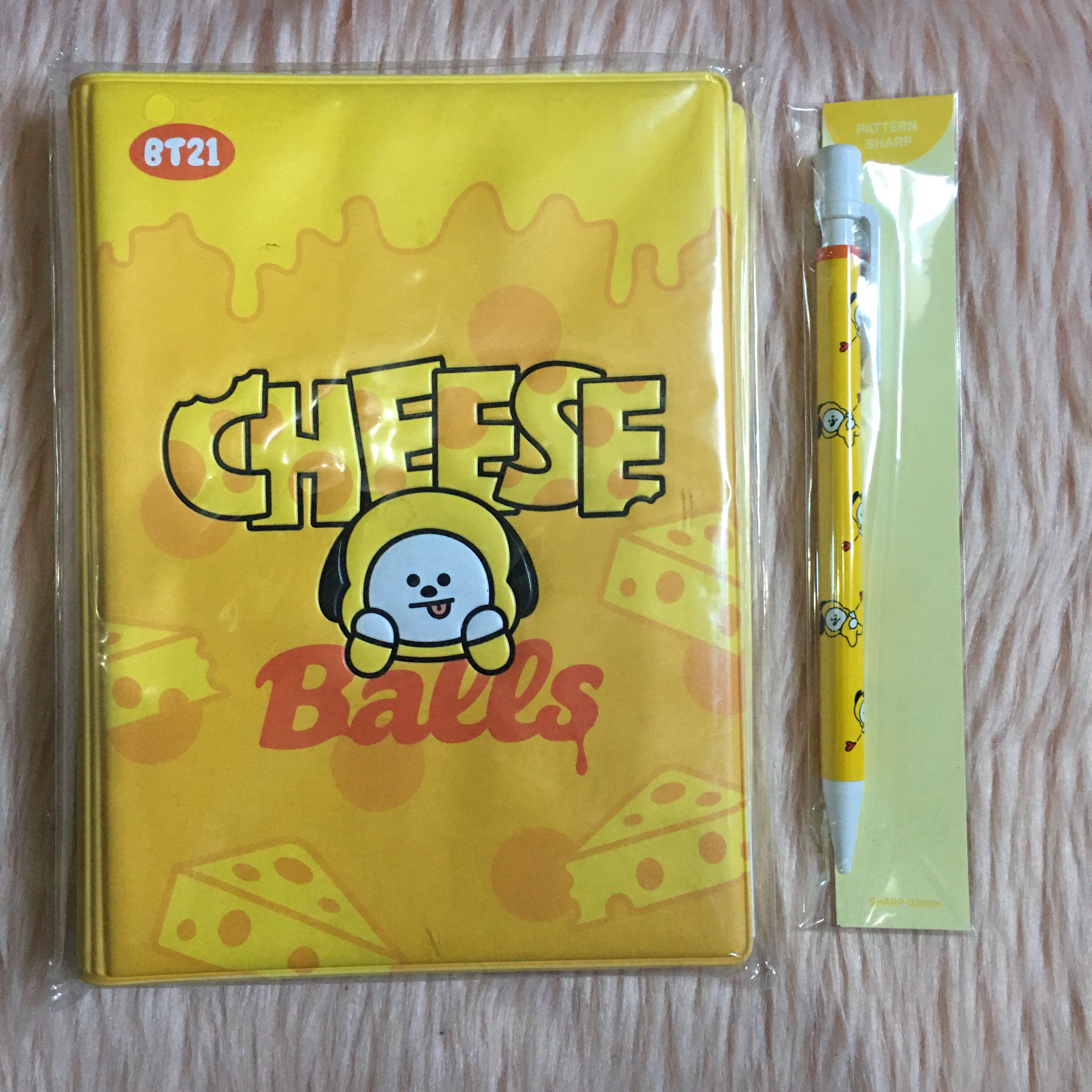 BT21 Chimmy Cheeseballs Spring Notebook + Chimmy Mechanical Pencil ...